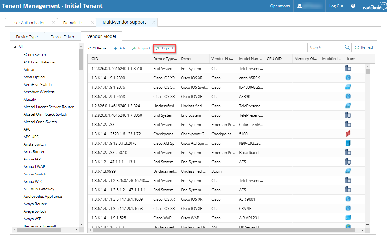 What is the List of Device OIDs that NetBrain Integrated Edition Supports? | NetBrain ...